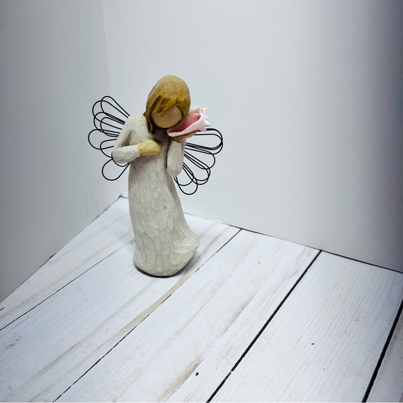 Willow Tree | Accents | Willow Tree Vintage Thinking Of Angel Holding A ...